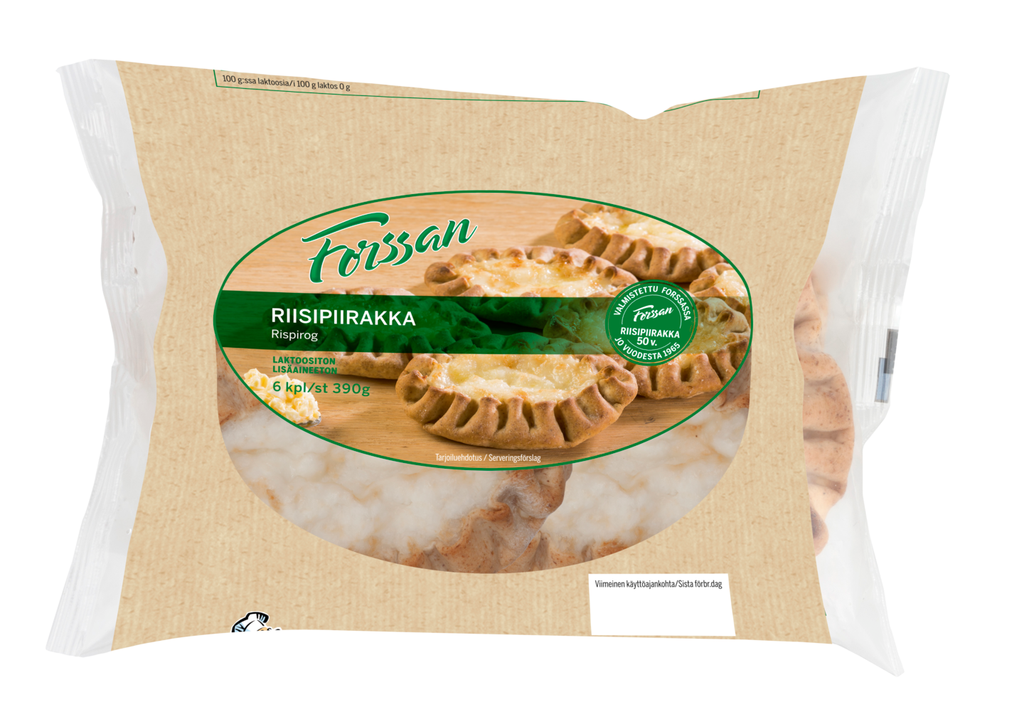 Forssan Riisipiirakka 6kpl 6x390g | Ammattilaiset