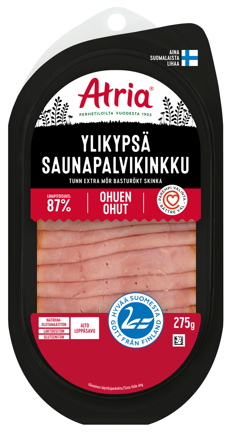 Atria Ohuen Ohut Ylikypsä Saunapalvikinkku 6x275g